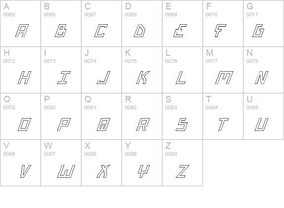 Bionic Type Out Italic Font - FontZone.net