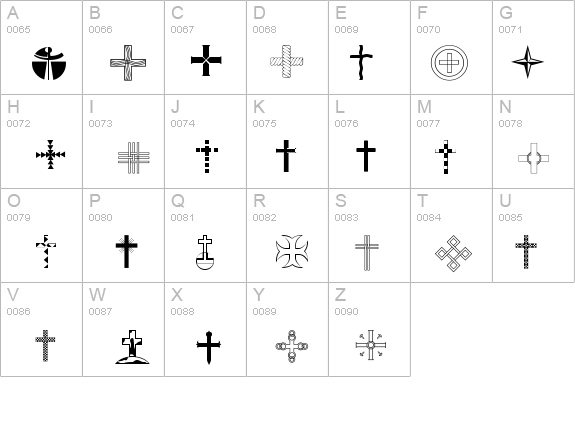 Christian Crosses IV Font - FontZone.net