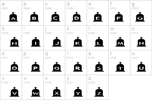 AlphaShapes gravestones 3 Font - FontZone.net