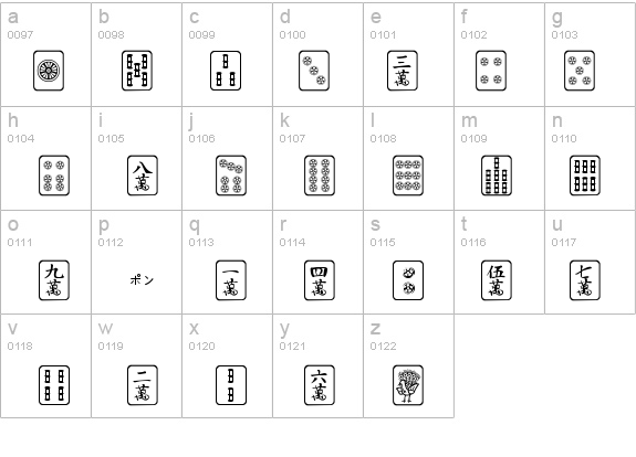 Mahjong Plain Font - FontZone.net