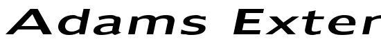 Adams Extended Italic Font - FontZone.net