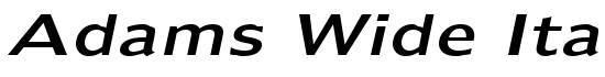 Adams Wide Italic Font - FontZone.net