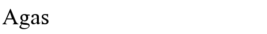 Agas Font - FontZone.net