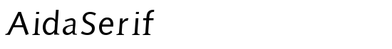 AidaSerif Font - FontZone.net