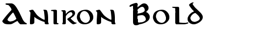 Aniron Bold Font - FontZone.net