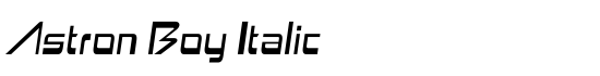 Astron Boy Italic Font - FontZone.net