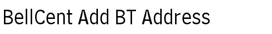 Download BellCent Add BT Address Font - Thousands of fonts to download ...