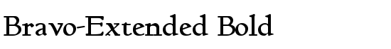 Bravo-Extended Bold Font - FontZone.net
