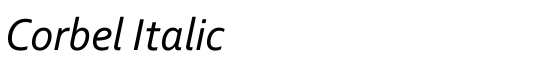 Download Corbel Italic Font - Thousands of fonts to download for free