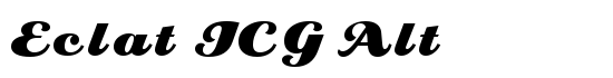 Download Eclat ICG Alt Font - Thousands of fonts to download for free