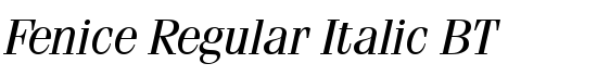 Download Fenice Regular Italic BT Font - Thousands of fonts to download ...