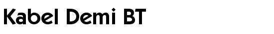 Download Kabel Demi BT Font - Thousands of fonts to download for free
