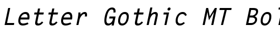 Download Letter Gothic MT Bold Oblique Font - Thousands of fonts to download for free