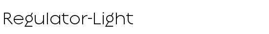 Download Regulator-Light Font - Thousands of fonts to download for free
