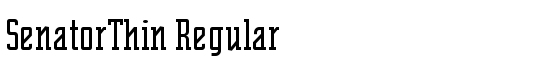 Download SenatorThin Regular Font - Thousands of fonts to download for free