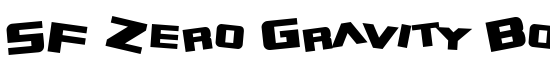 SF Zero Gravity Bold Font - FontZone.net