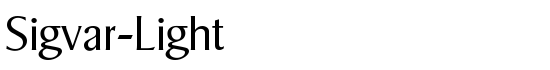 Sigvar-Light Font - FontZone.net