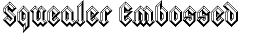 Squealer Embossed Font - FontZone.net