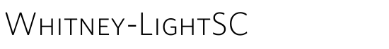 Download Whitney-LightSC Font - Thousands of fonts to download for free